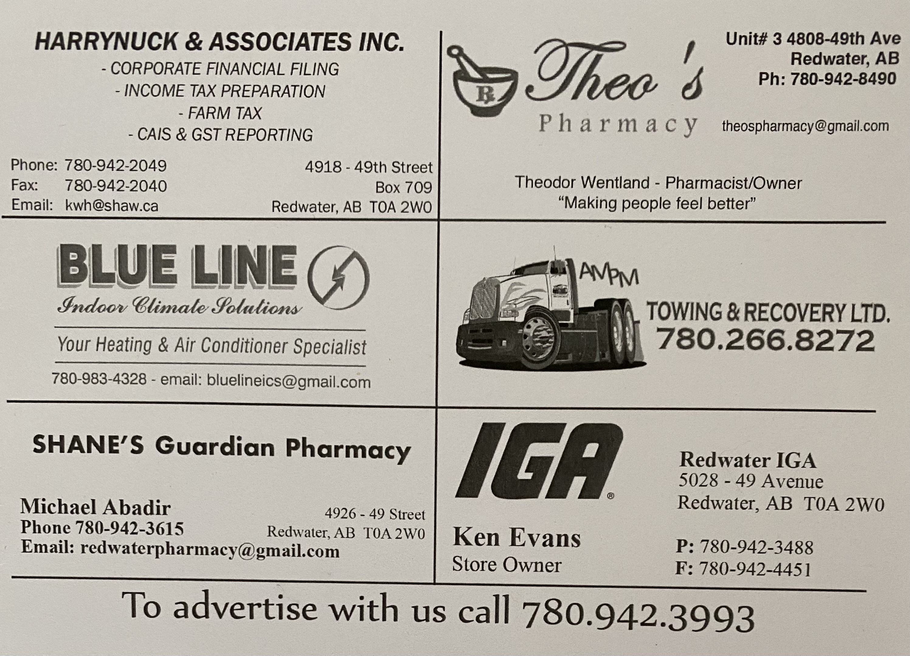 Hole Sponsors – Redwater Community Golf Club